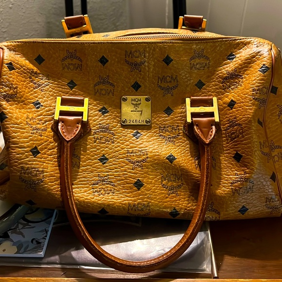 MCM | Bags | Vintage Mcm Visetos Boston Bag | Poshmark